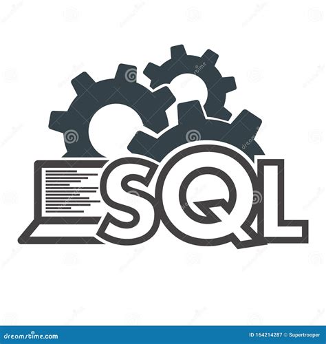 Text Sql Structured Query Language Sigh Stroke Symbol Stock Illustration Illustration Of
