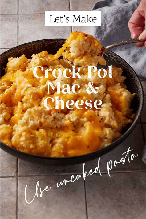 Crock Pot Mac N Cheese With Uncooked Pasta Butter And Baggage