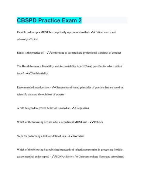 Cbspd Practice Exam 2 114 Questions With 100 Correct Answers