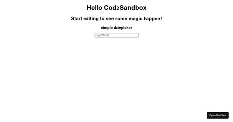 React Datepicker Example Forked Codesandbox