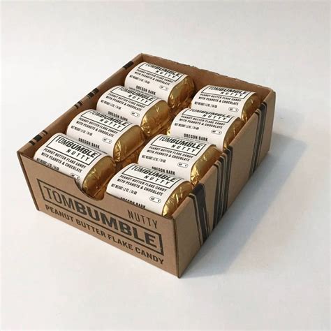 Tom Bumble Candy Bar Flake Chocolate Peanut Candy Organic Dark
