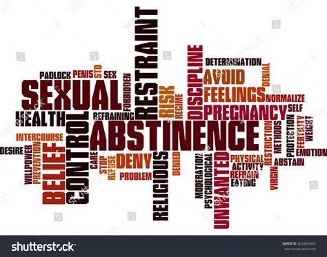 Sexual Abstinence Word Cloud Concept On Stock Illustration 402426064