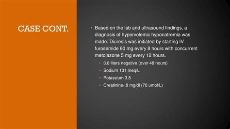 Ppt Hypervolemic Versus Hypovolemic Hyponatremia Portal Vein As The