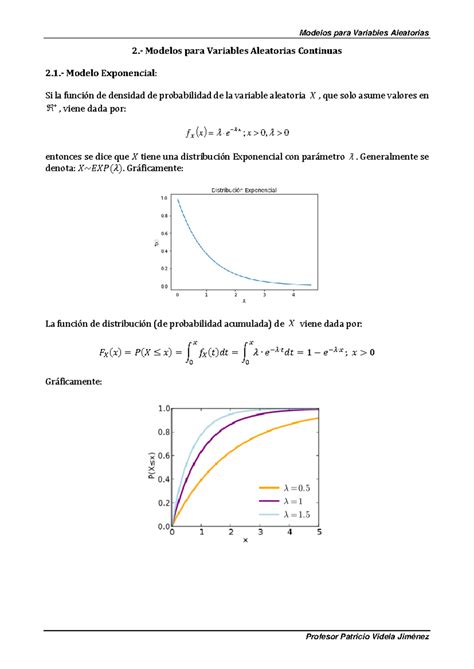 Modelos Para Variables Aleatorias Continuas 2 Modelos Para