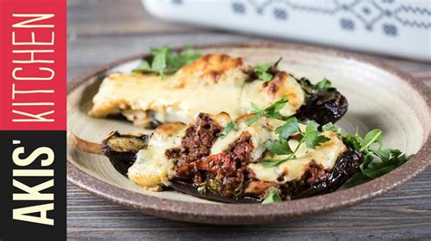 Greek Stuffed Eggplants Papoutsakia Akis Pe