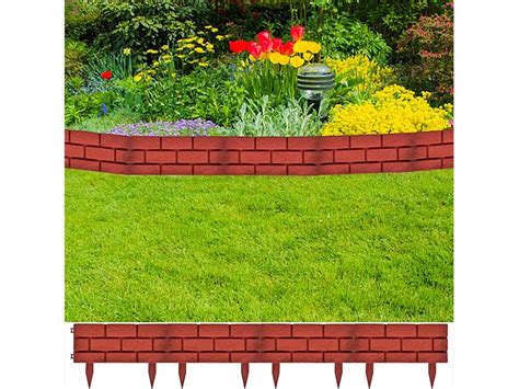 Clture De Jardin Avec Design De Briques 11 Pcs