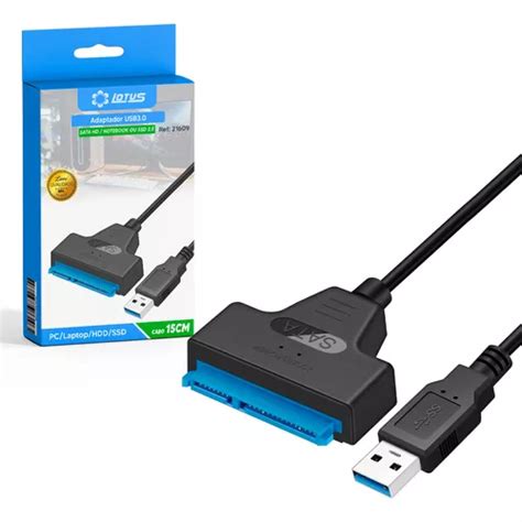 Cabo Usb 30 Adaptador Leitor De Auxiliar Hd Ssd 25 Polegadas Sata Cor Preto Mercadolivre