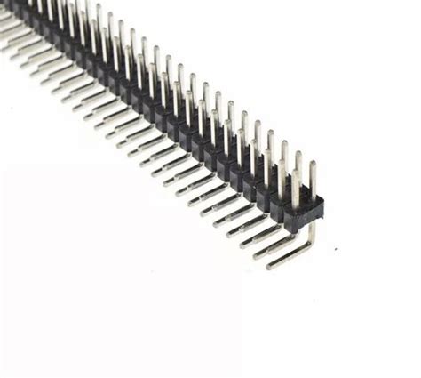 10pcs 254mm 90° Right Angle Double Row 80 Pin Male Header Breakable 2