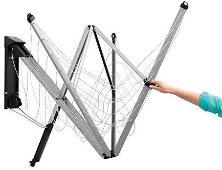 Brabantia Wallfix Retractable Washing Line With Protective Fabric Cover