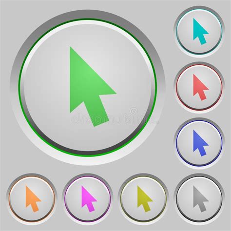 mouse cursor push buttons stock vector illustration of blue 191892278