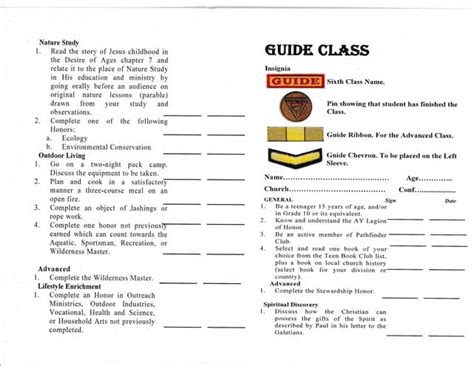 Sda Church Pathfinder Club Guide Classpdf