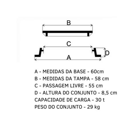 Tampão Dn600 Articulado Cl300 60cm