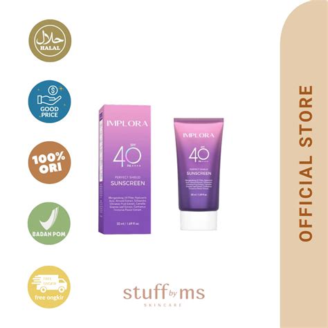 Jual Implora Perfect Shield Sunscreen Spf40 Pa 50ml Implora Sunscreen Uv Filter Original