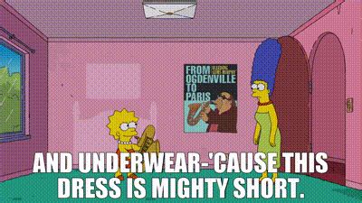 Yarn And Underwear Cause This Dress Is Mighty Short The