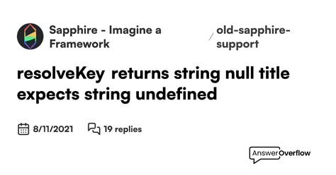 Resolvekey Returns `string Null` Title Expects `string Undefined