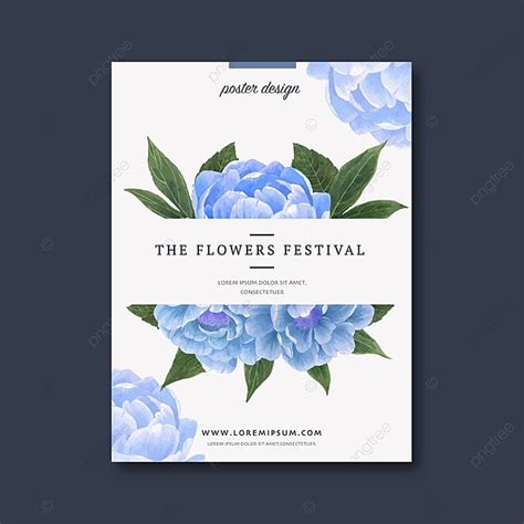Undangan Dekoratif Poster Bunga Mekar Templat Untuk Unduh Gratis Di Pngtree