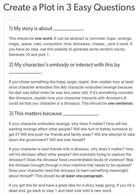 Plot Made Through 3 Questions Writing Motivation Writing Inspiration Tips Creative Writing Tips