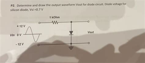 Solved P2 Determine And Draw The Output Waveform Vout For