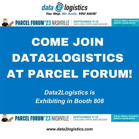 Data2logistics Is Excited To Be Participating In Parcel Forum 23