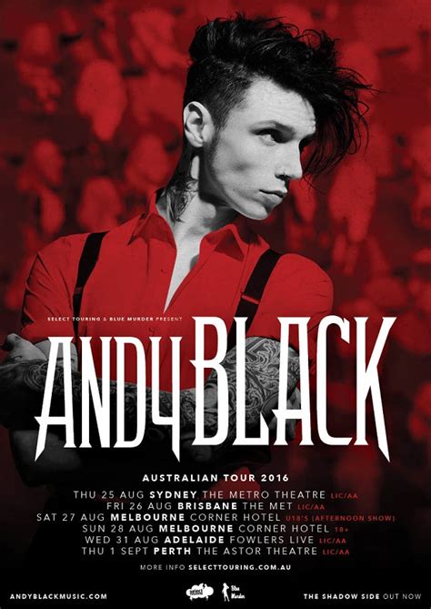 Andy Black Black Veil Brides Announces Australian Solo Tour