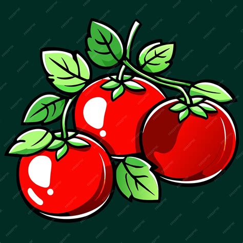 Premium Vector Tomato Plant Set Cartoon Vector Illustration