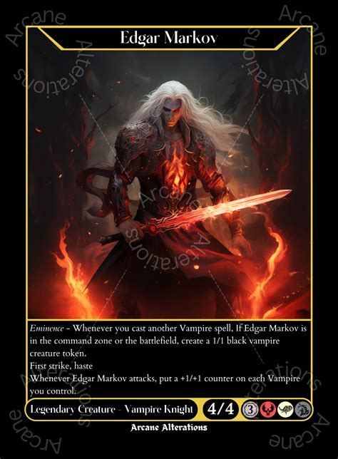 Edgar Markov High Quality Altered Art Custom Proxy Cards Arcane