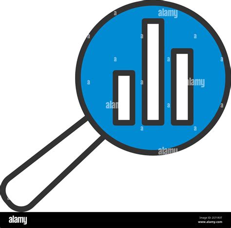Analytics Icon Editable Bold Outline With Color Fill Design Vector