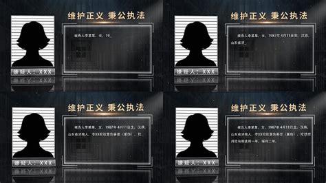 犯罪人员详情介绍ae模板ae模板下载