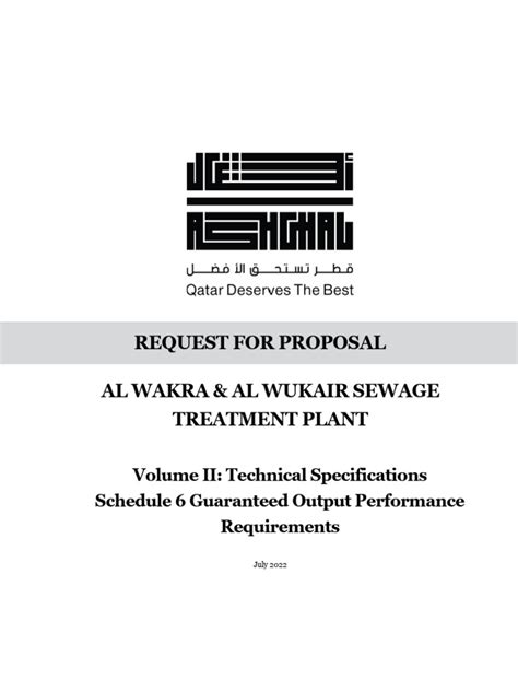 Wwtp Schedule 6 Guaranteed Output Performance Requirements July