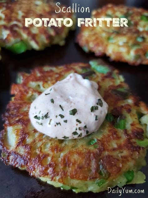 3 Ingredient Potato Fritters With Scallion And Egg Daily Yum