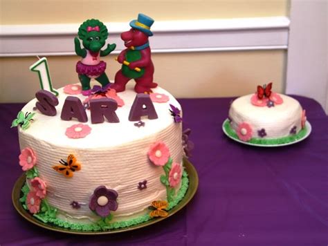 Nonna Cakes Barney First Birthday Cake