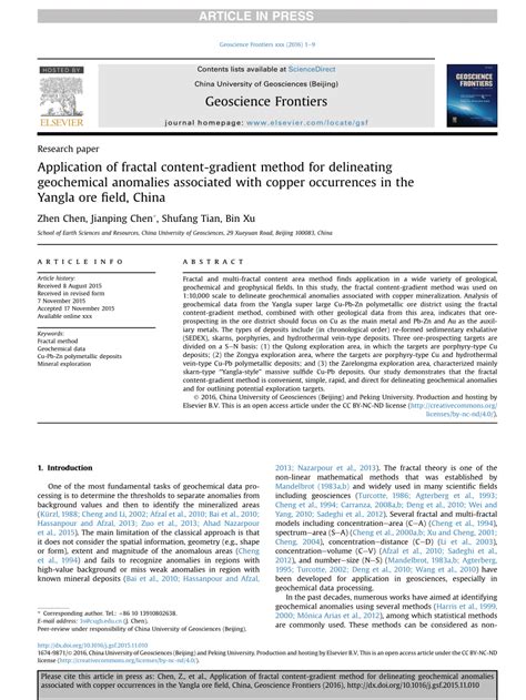 Pdf Application Of Fractal Content Gradient Method For Delineating