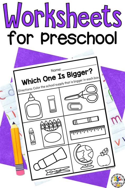 Back To School Preschool Worksheets For 3 5 Year Olds