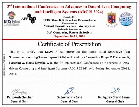 Adcis2024 Paperpresentation Machinelearning Textsummarization Rbm