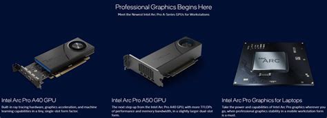 Intel Reveals Arc Pro A40 And A50 Desktop Professional Graphics With