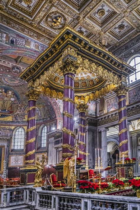 Interior Of Saint Mary Major Basilica Basilica Di Santa Maria Maggiore