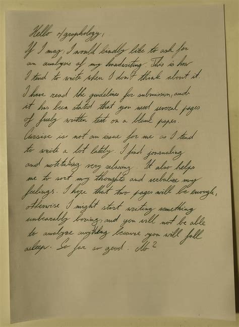 Can Anyone Analysis My Handwritting Graphology