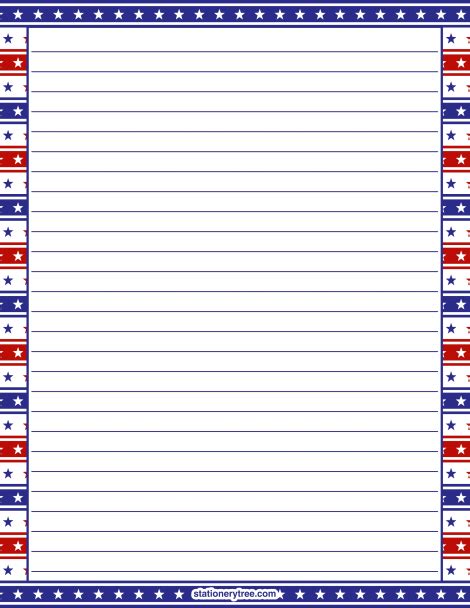 Printable Patriotic Stationery