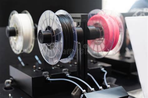Coils With Plastic Polymer For 3d Printer Stock Image Image Of Maker