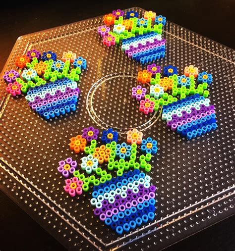 Flowers Mini Perler Beads By Perlermom Perler Beads Designs Perler