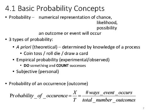 Stat 206 Chapter 4 Probability Basic Probability Concepts