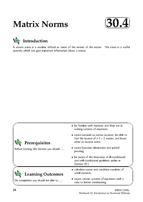 Matrix Norms Helm Matrix Norms 30 Introduction A Matrix Norm Is