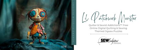 Lil Patchwork Monster Free Sewendipitous Online Jigsaw Puzzle