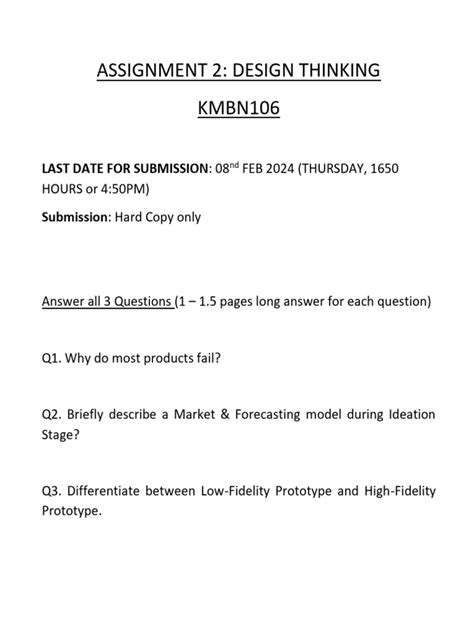 Assignment 2 Design Thinking Kmbn106 Pdf