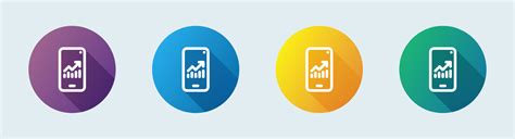 Stock Line Icon In Flat Design Style Growth Signs Vector Illustration