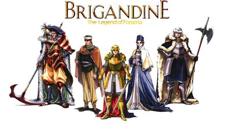 Обои на рабочий стол Brigandine Legend Of Forsena все герои на белом