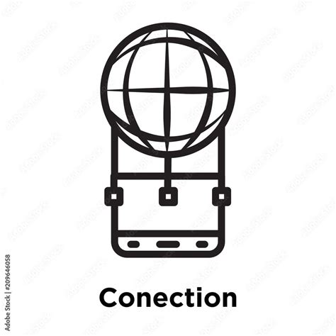Conection Icon Vector Sign And Symbol Isolated On White Background Conection Logo Concept