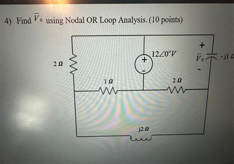 Solved Find Bar V Using Nodal OR Loop Analysis Chegg