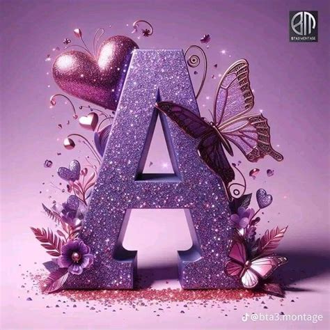Purple Letter A Wallpaper