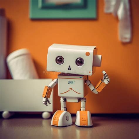A Toy Robot Is Standing On A Table Generative Ai Image Stock Illustration Illustration Of